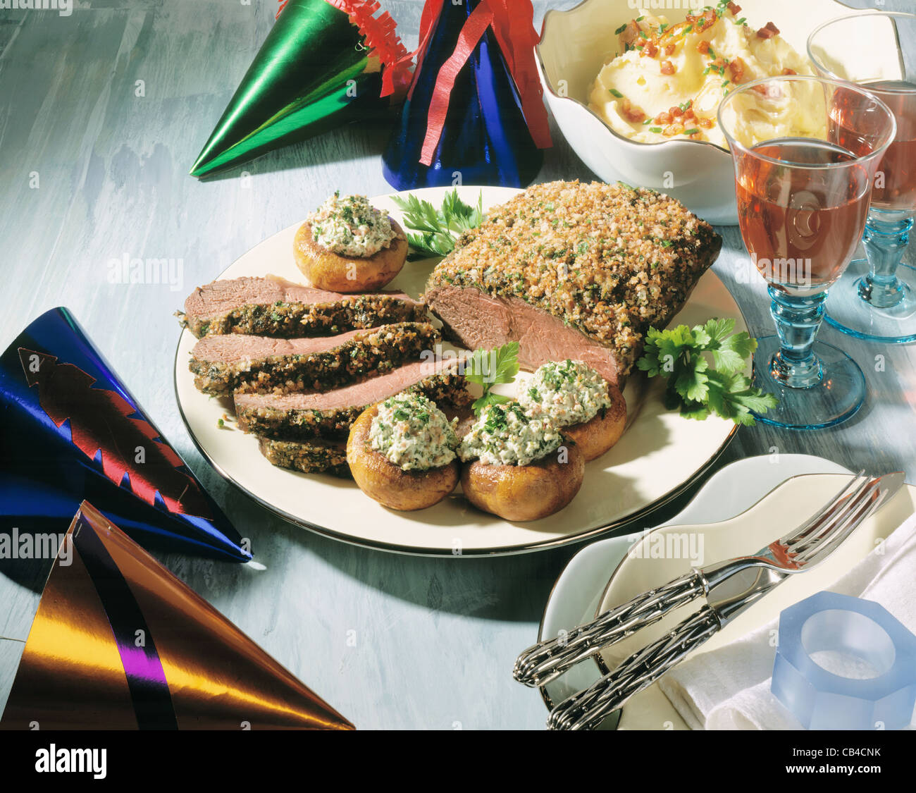 Roastbeef with pepper crust Stock Photo - Alamy