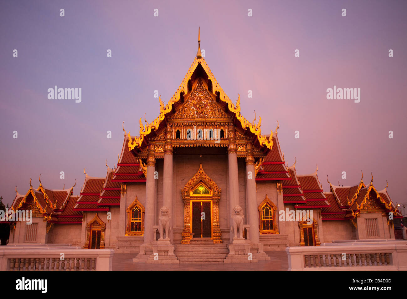 Thailand, Bangkok, Wat Benchamabophit, Marble Temple Stock Photo - Alamy