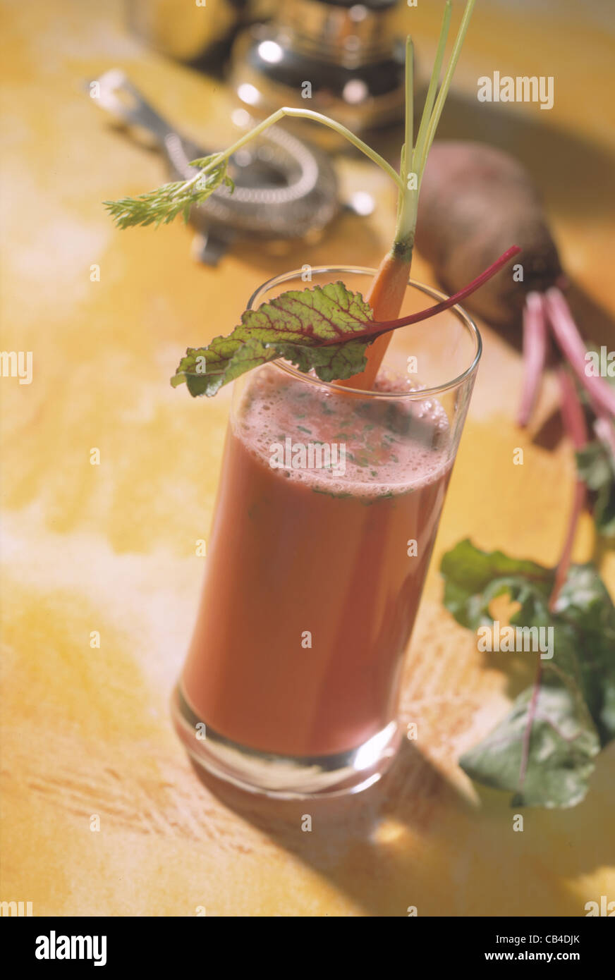 Beet root - carrot - milk - drink Stock Photo - Alamy