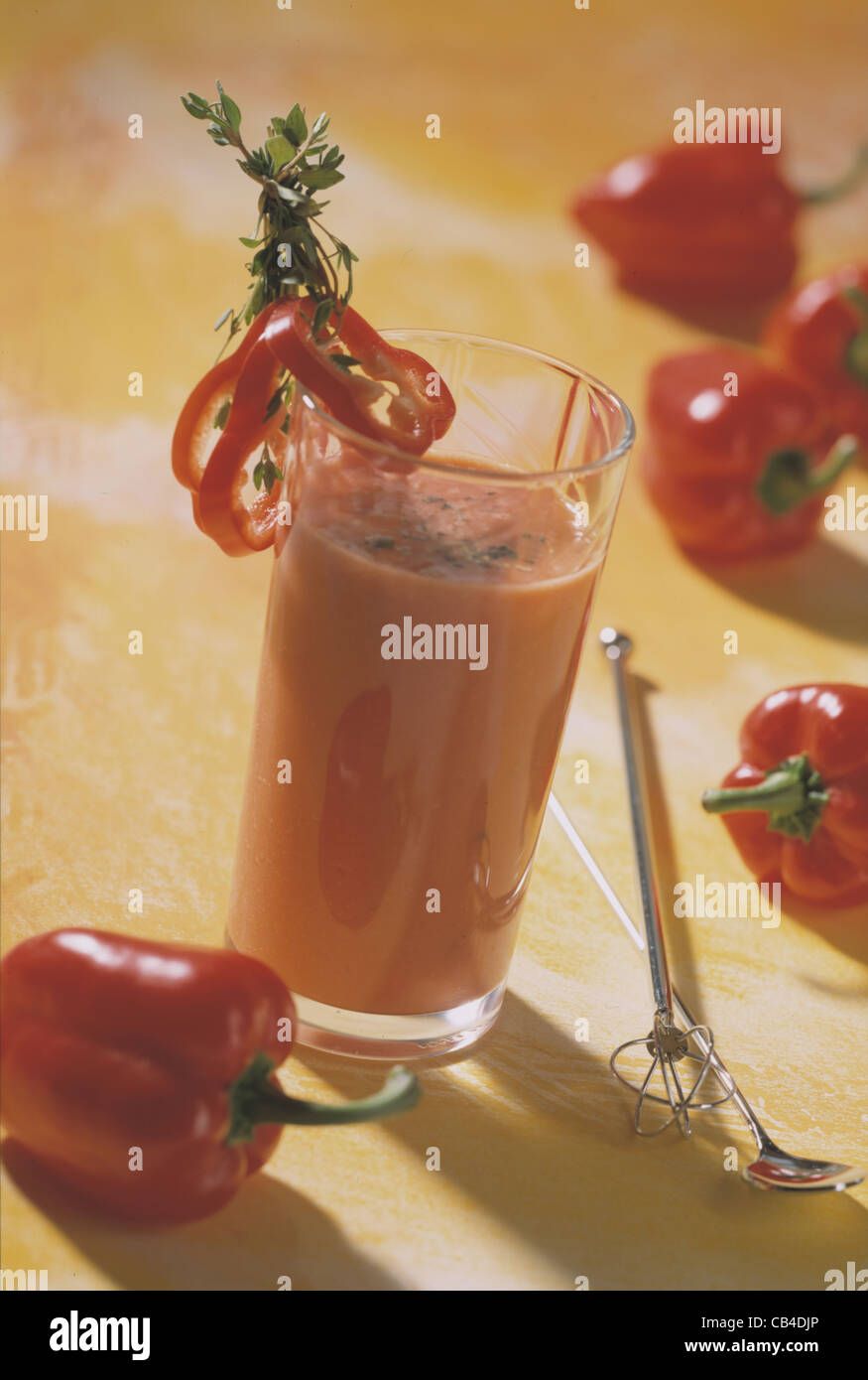 Sweet pepper - milk - drink Stock Photo - Alamy