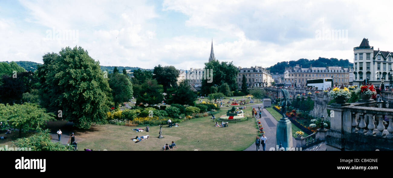 panoramic image Parade Gardens, Bath Stock Photo - Alamy