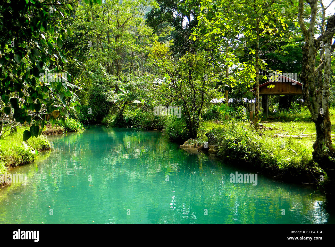 Blue lagoon, Van Vieng, Laos Stock Photo - Alamy