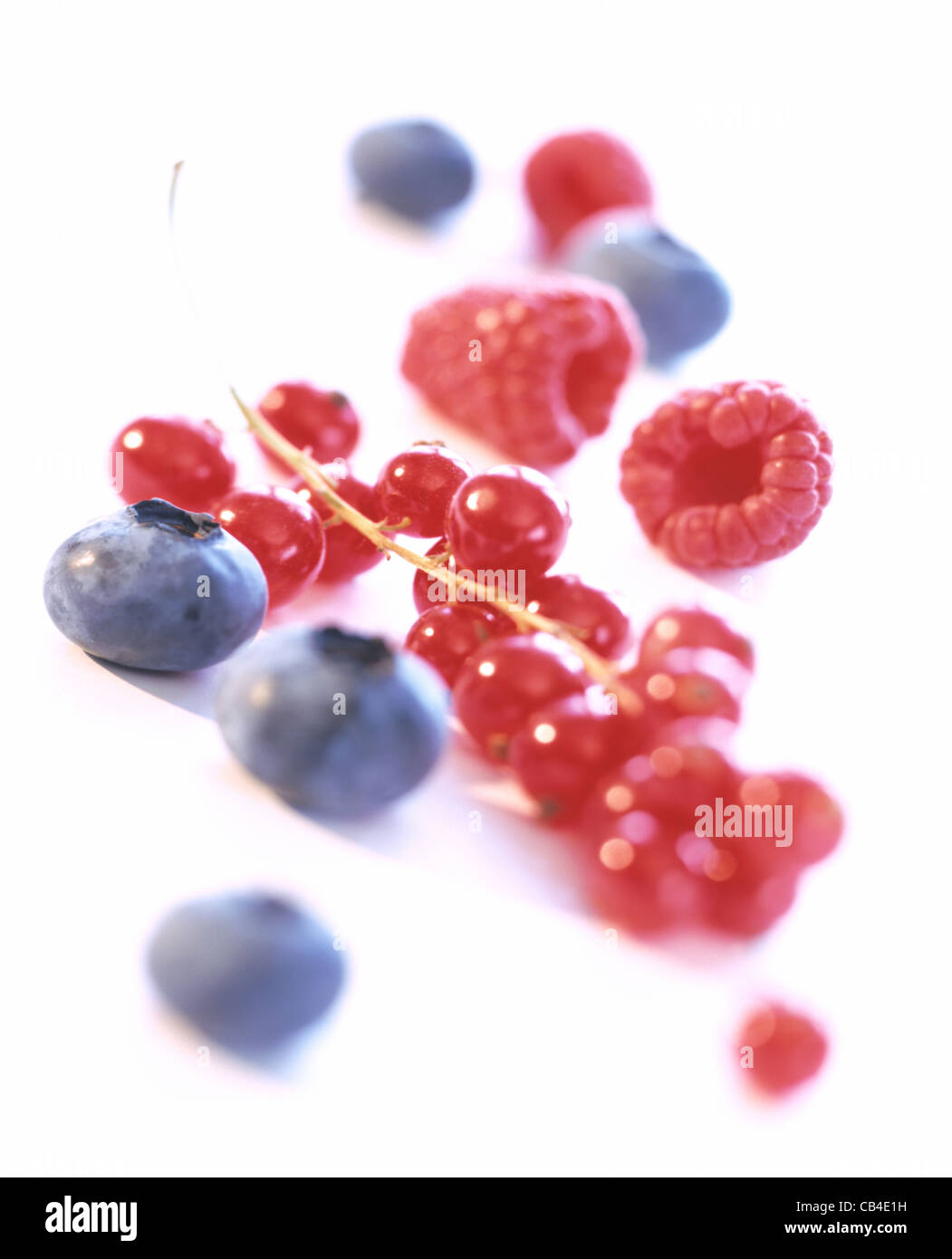 Raspberries blueberries red currants Cut Out Stock Images & Pictures ...
