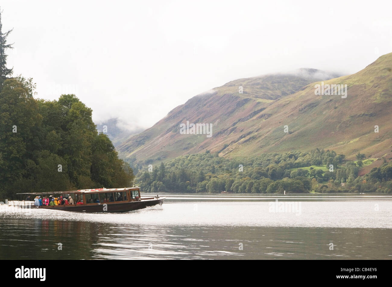 derwent water lake disctrict uk pleasure cruise boat boats Stock Photo ...