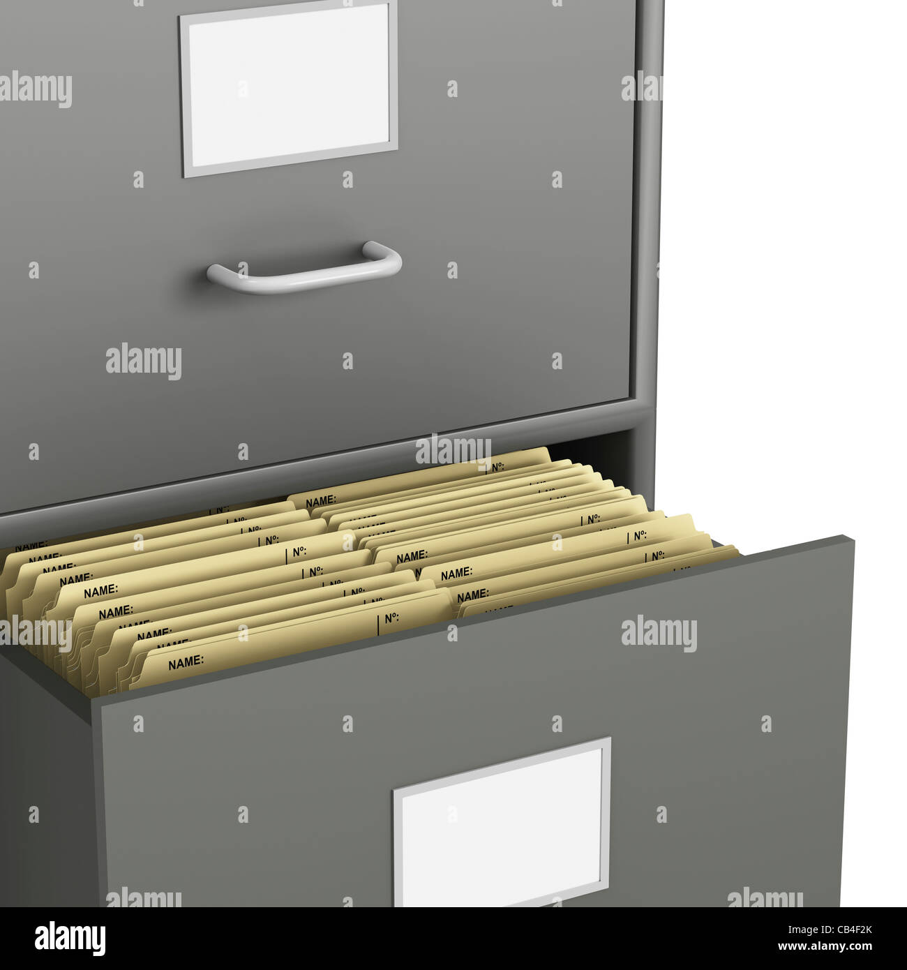 File cabinet drawer full of files close-up Stock Photo - Alamy