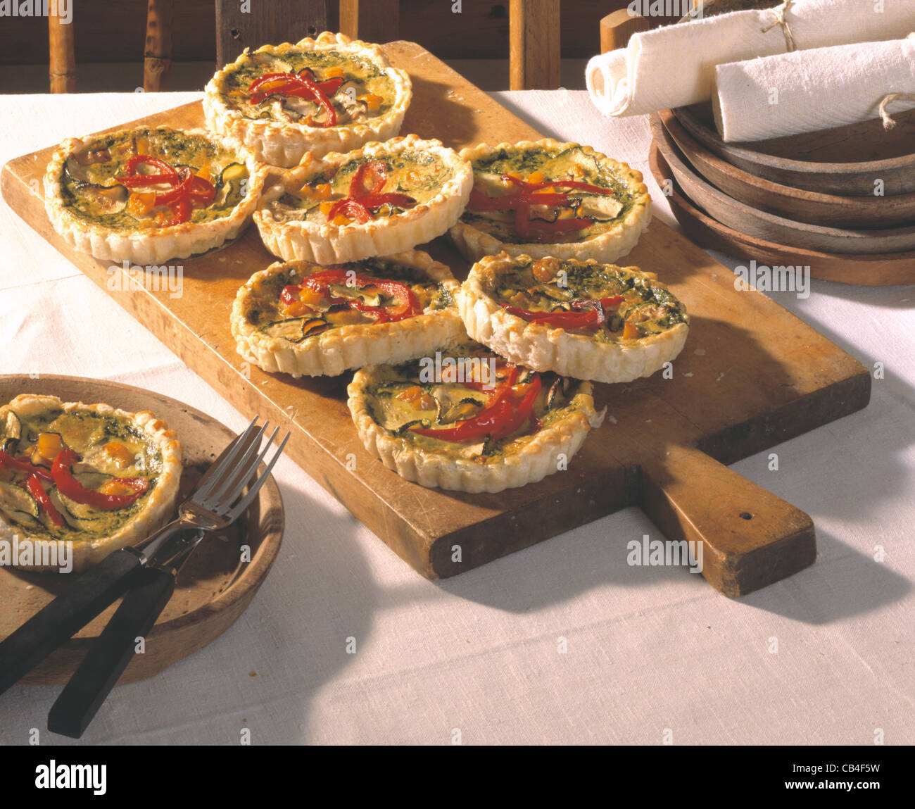 Puff pastry vegetable tartlets Stock Photo - Alamy