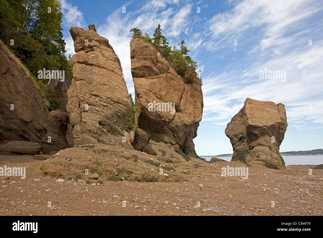 Hopewell Rocks at low tide, New Brunswick, Canada Stock Photo - Alamy