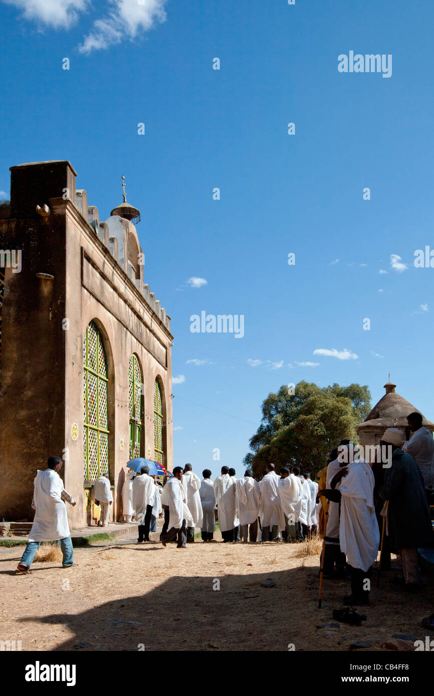 Orthodox Christian pilgrims congregate at the St Mary of Zion church in ...