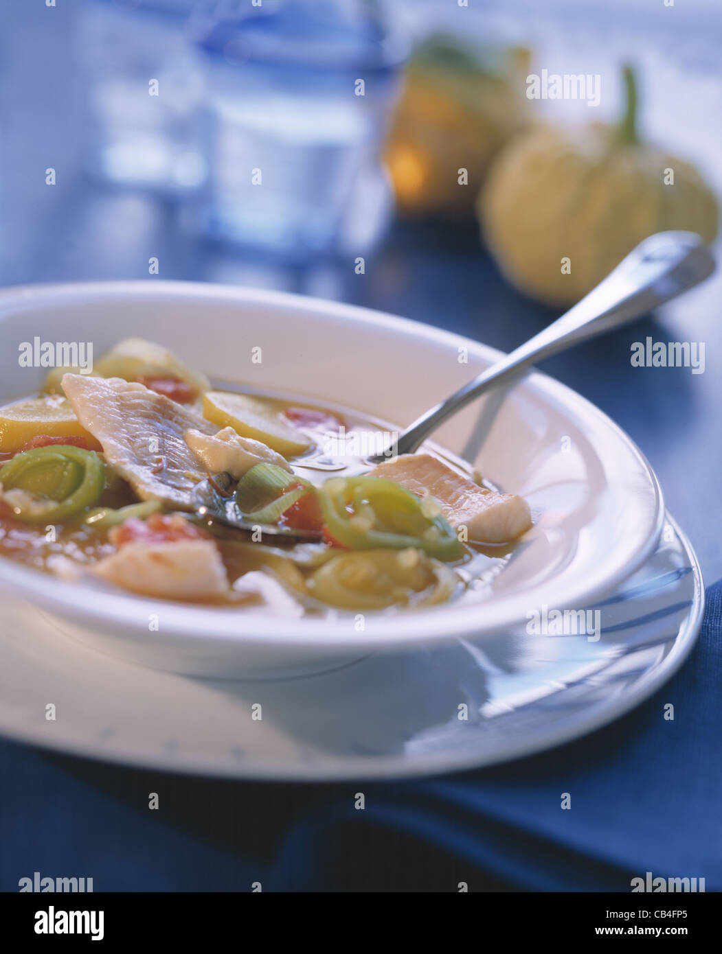 French fish soup with sauce rouille Stock Photo - Alamy