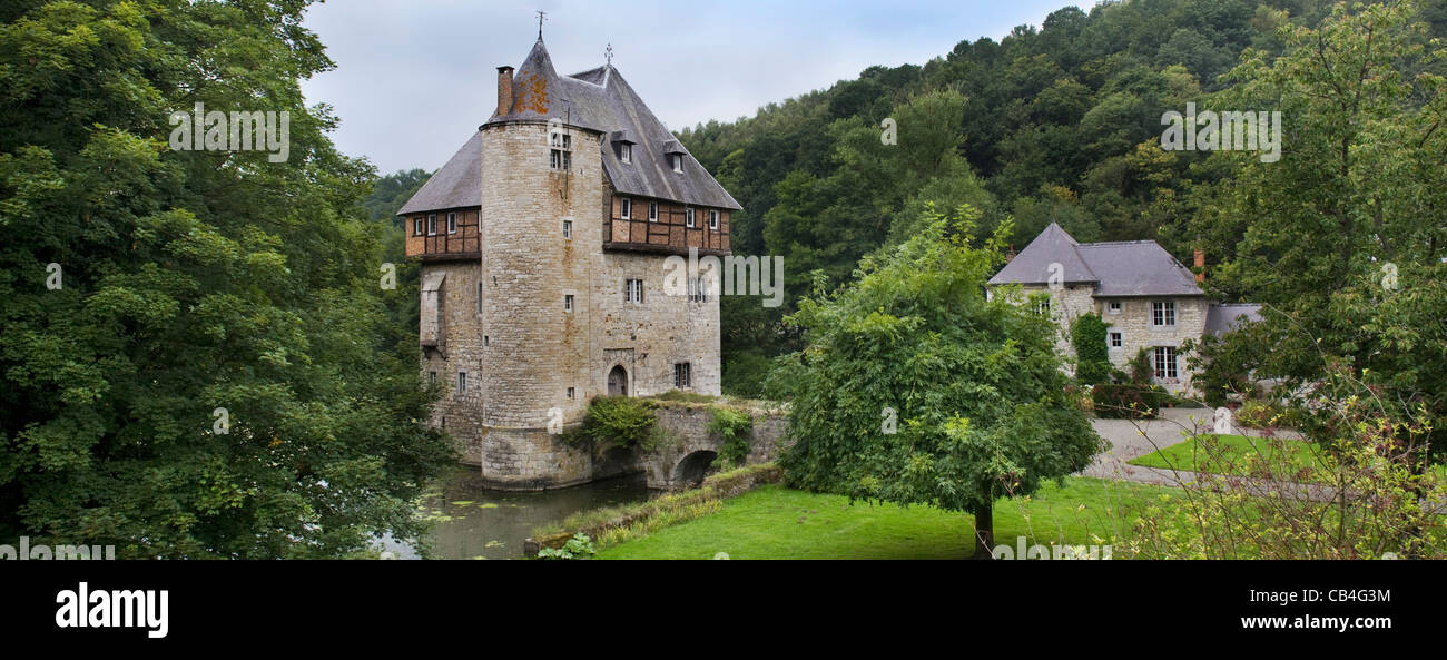 13th Century keep of Castle Carondelet at Crupet in the Belgian ...