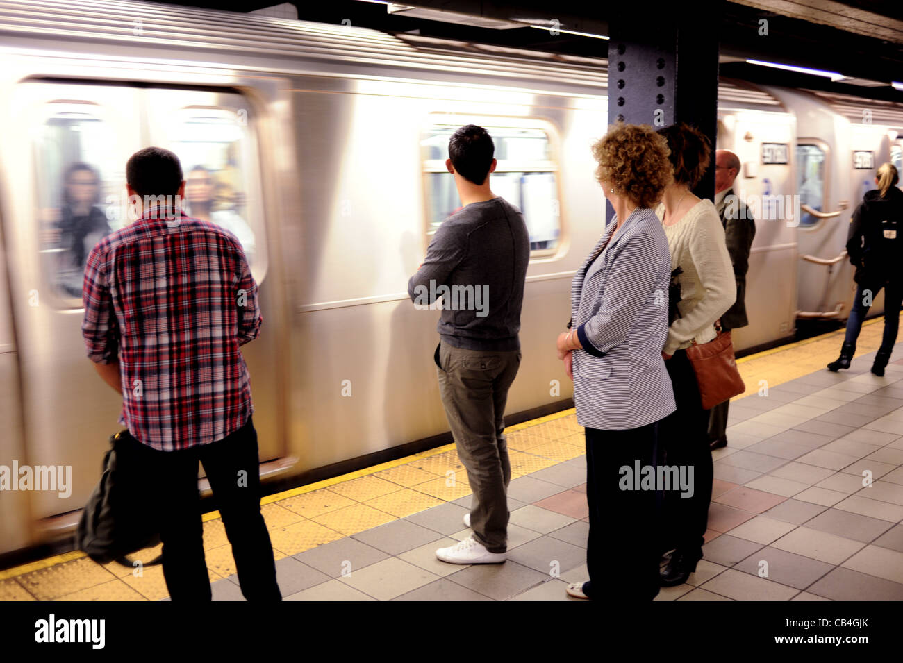 Trains of subway in manhattan hi-res stock photography and images - Alamy