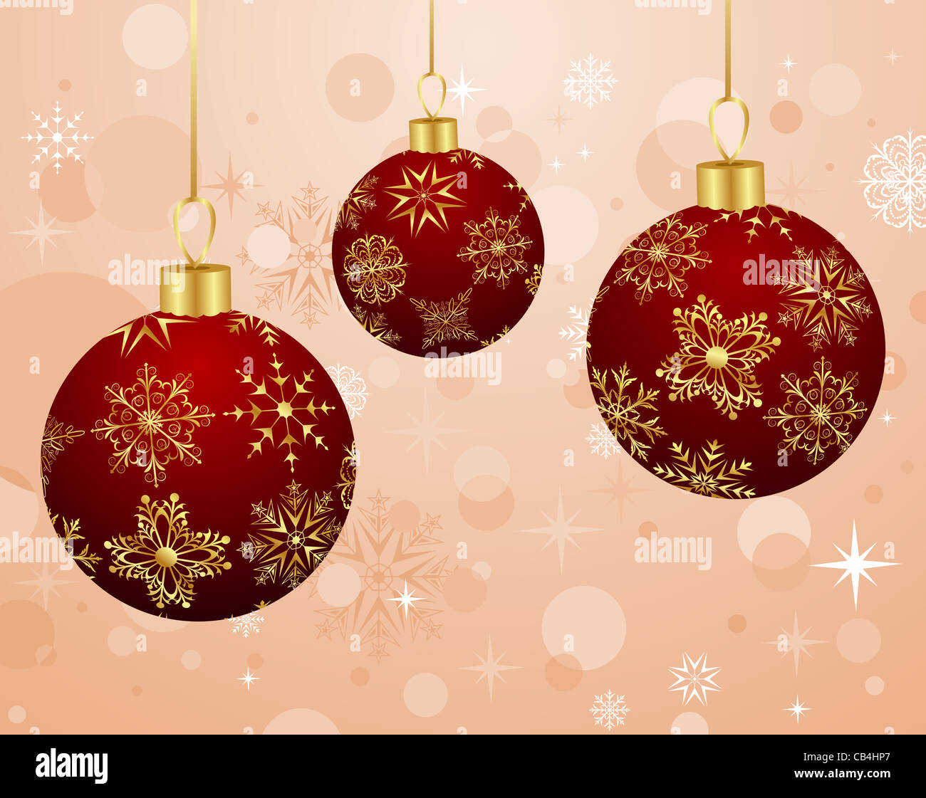 Illustration Christmas background with set balls - vector Stock Photo ...
