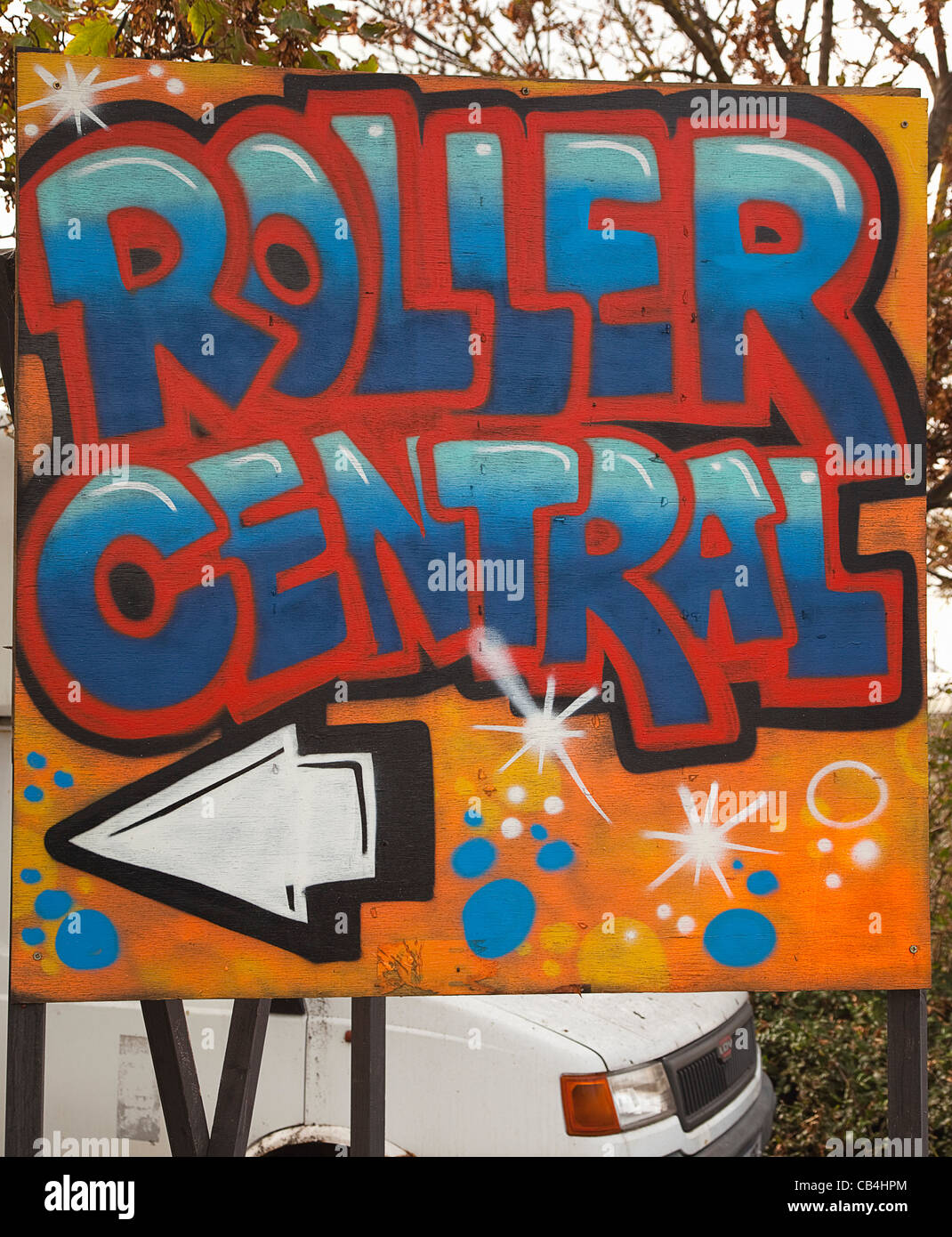 Art, Graffiti, former parcel delivery warehouse converted into roller ...