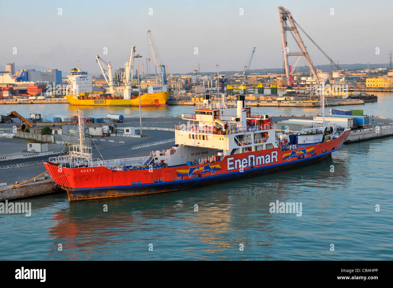 Livorno Italy Europe Port Shipping Transportation Goods Stock Photo - Alamy