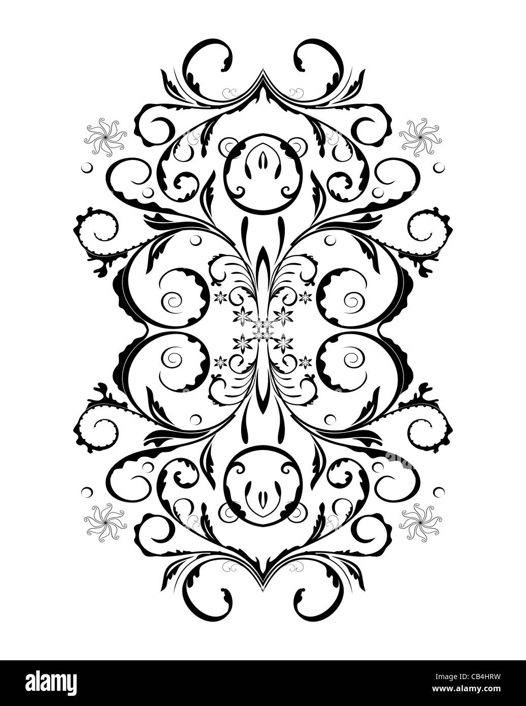 Illustration set floral ornate design elements - vector Stock Photo - Alamy