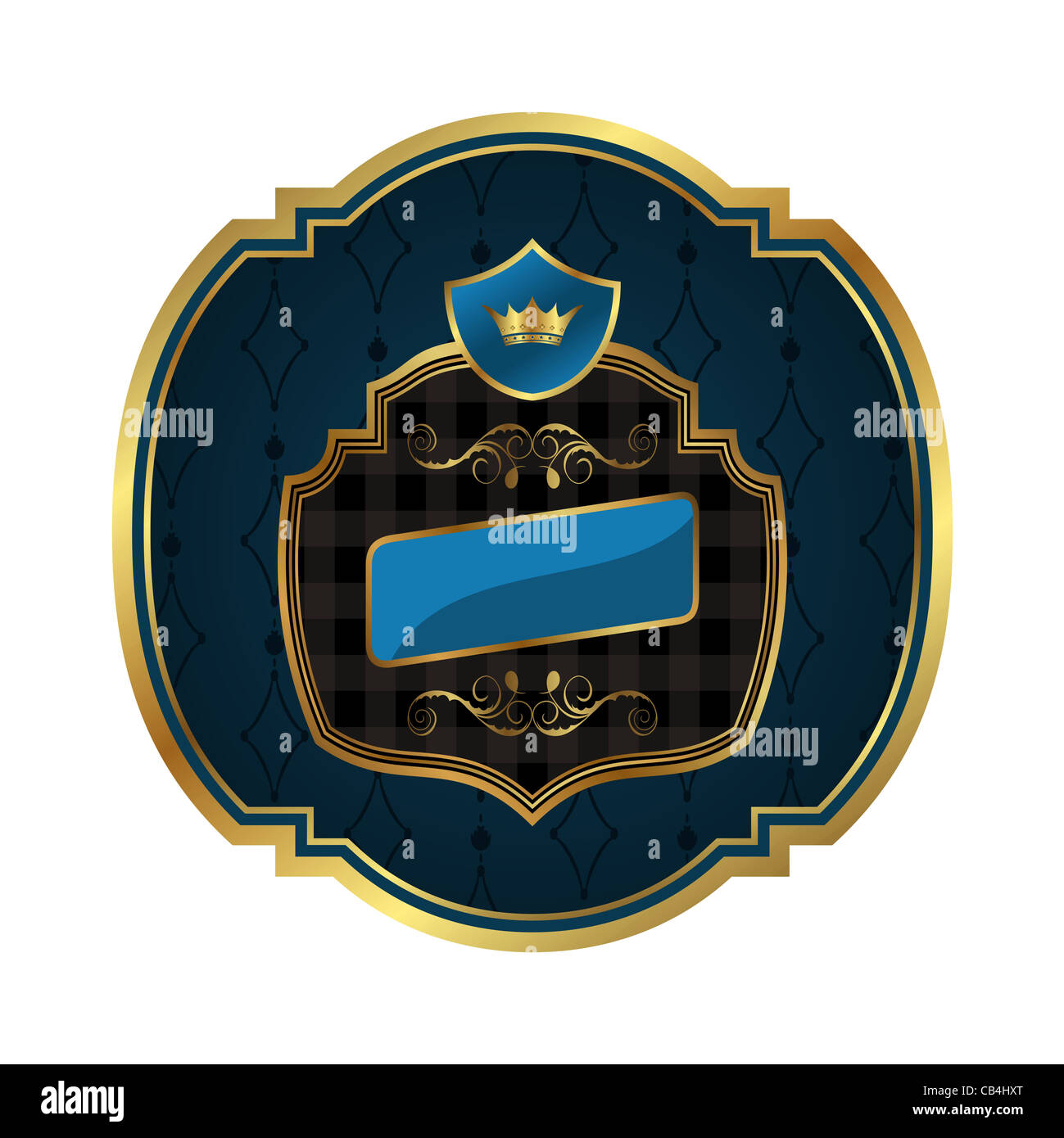 Golden royal label for design packing or wrapping - vector Stock Photo ...