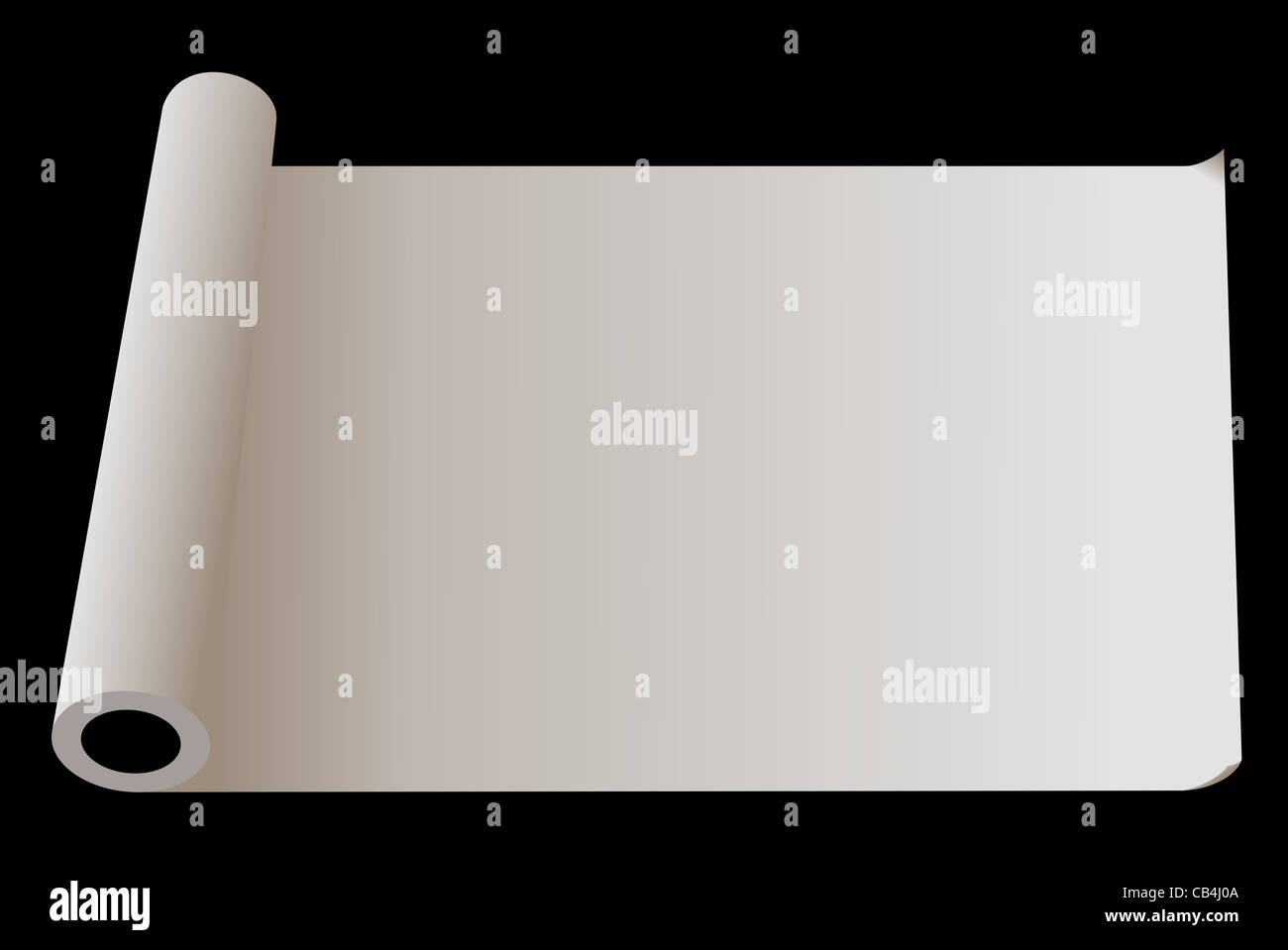 Illustration of blank paper roll for design Stock Photo - Alamy