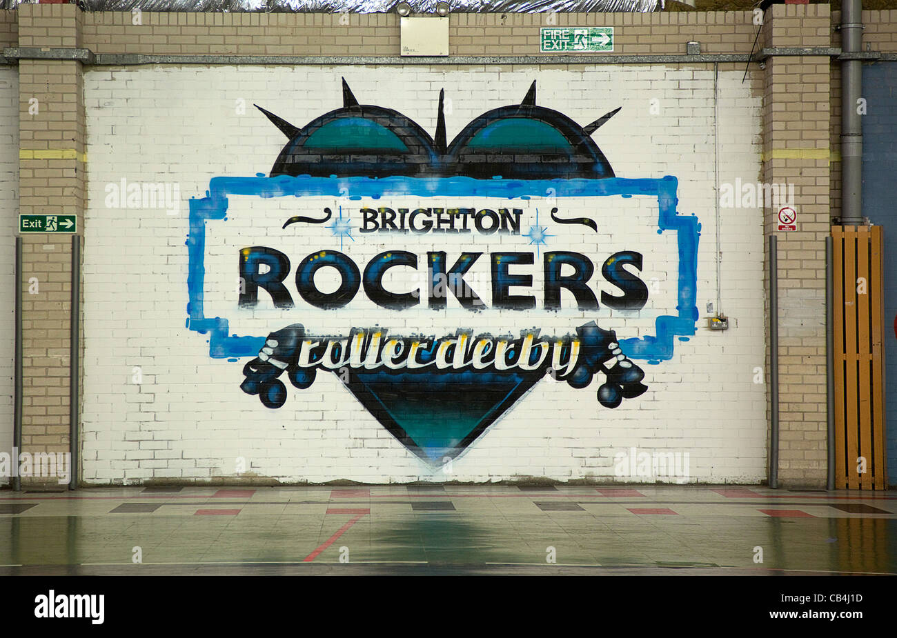 Art, Graffiti, former parcel delivery warehouse converted into roller ...