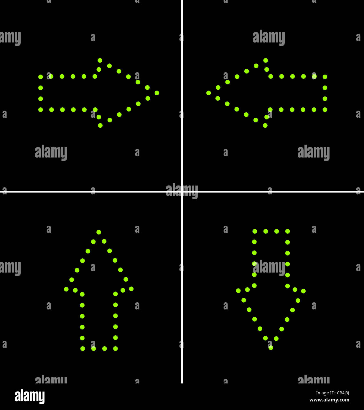 Illustration set elements of green diode arrow for design Stock Photo ...