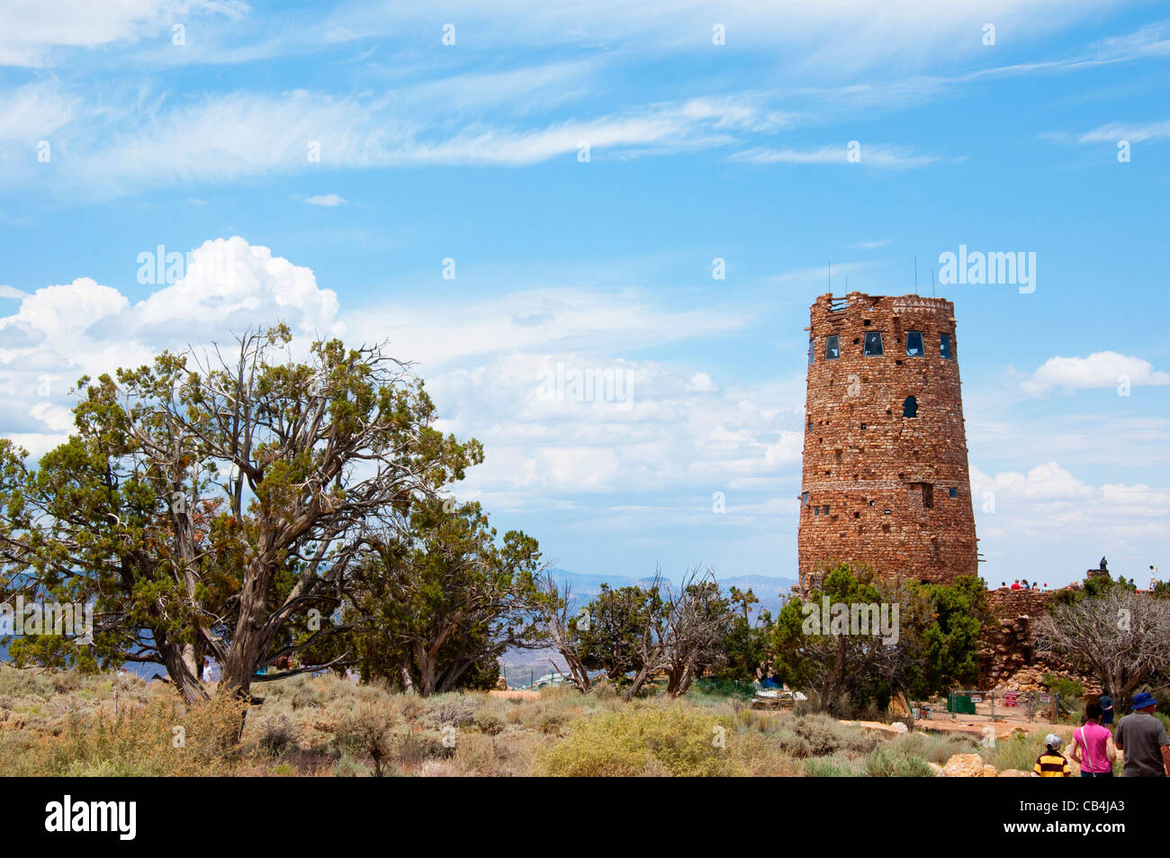 Desert View Watchtower at the South Rim of Grand Canyon Arizona USA ...