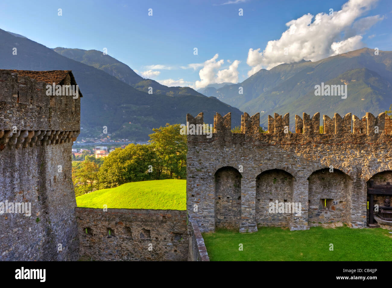 Montebello Castle in Bellinzona, Ticino, Switzerland, UNESCO World ...