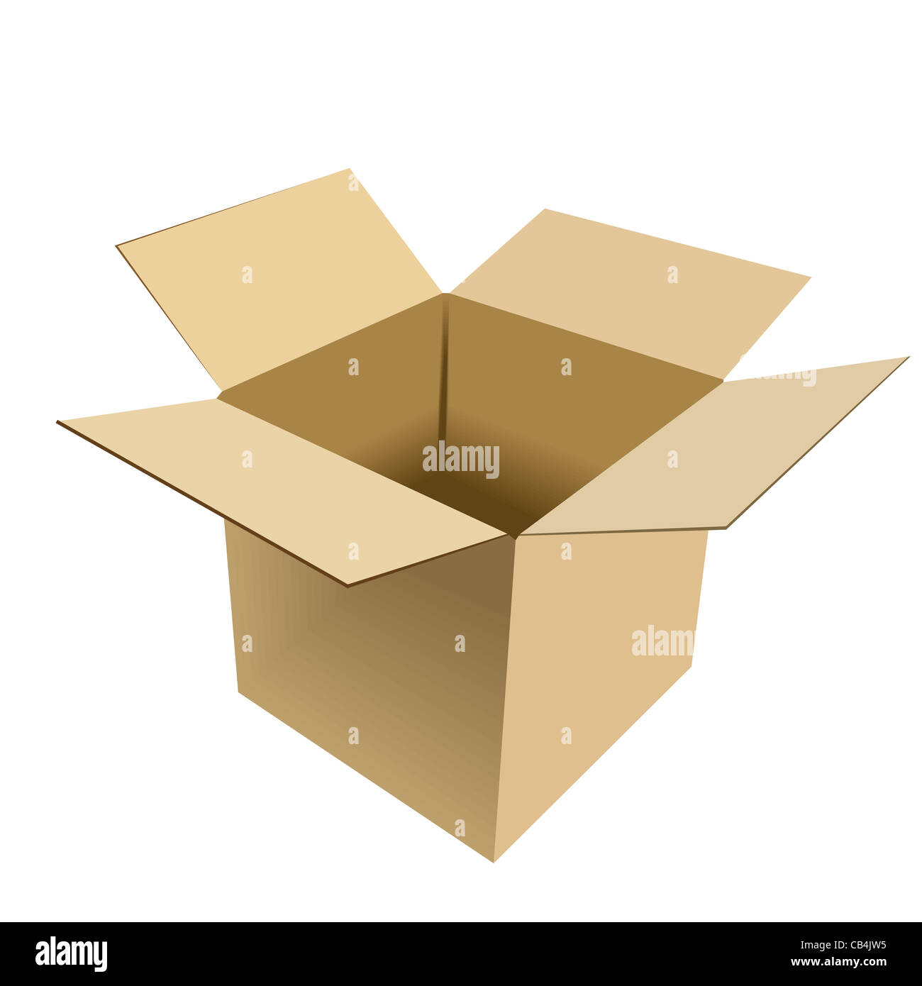 Realistic illustration of box isolated on white background - vector ...