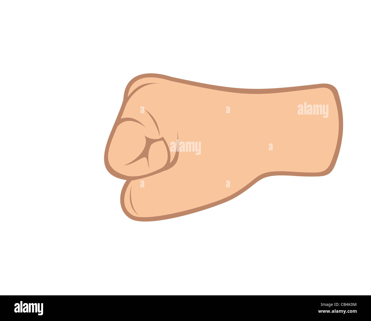 Illustration fist isolated on white background - vector Stock Photo - Alamy