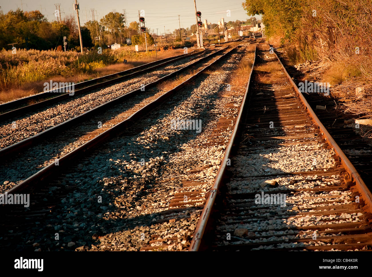 Mainline Rail at Dawn Stock Photo - Alamy