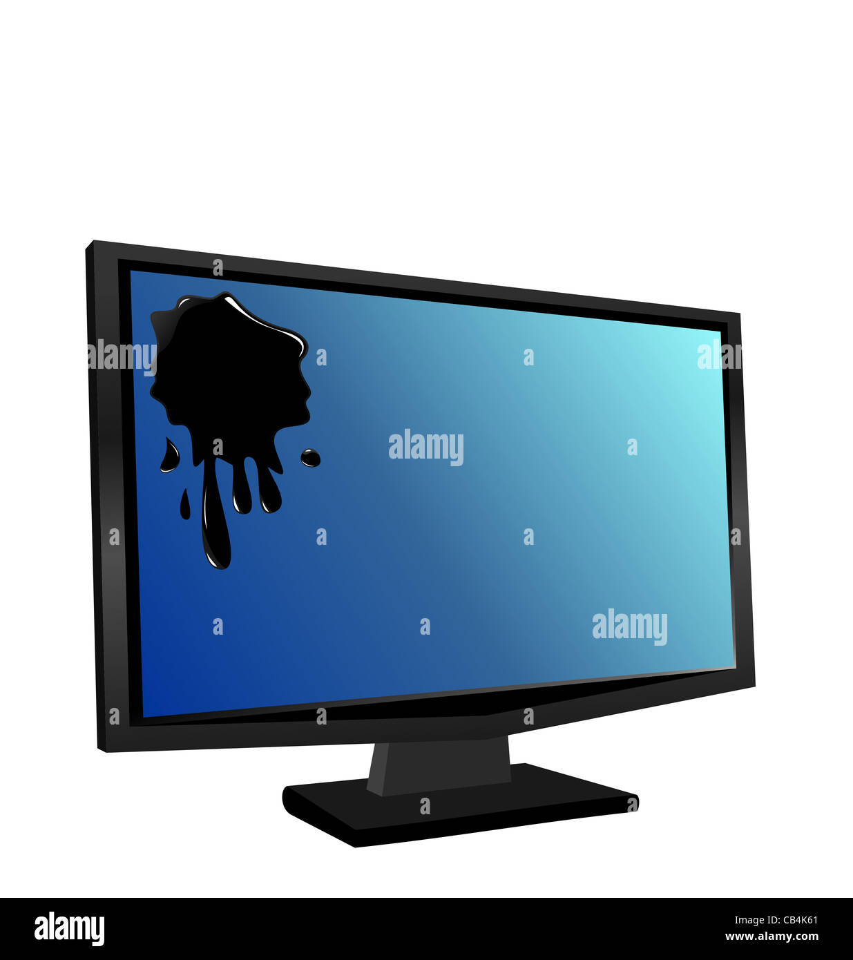 Illustration monitor TFT isolated on white background - vector Stock ...