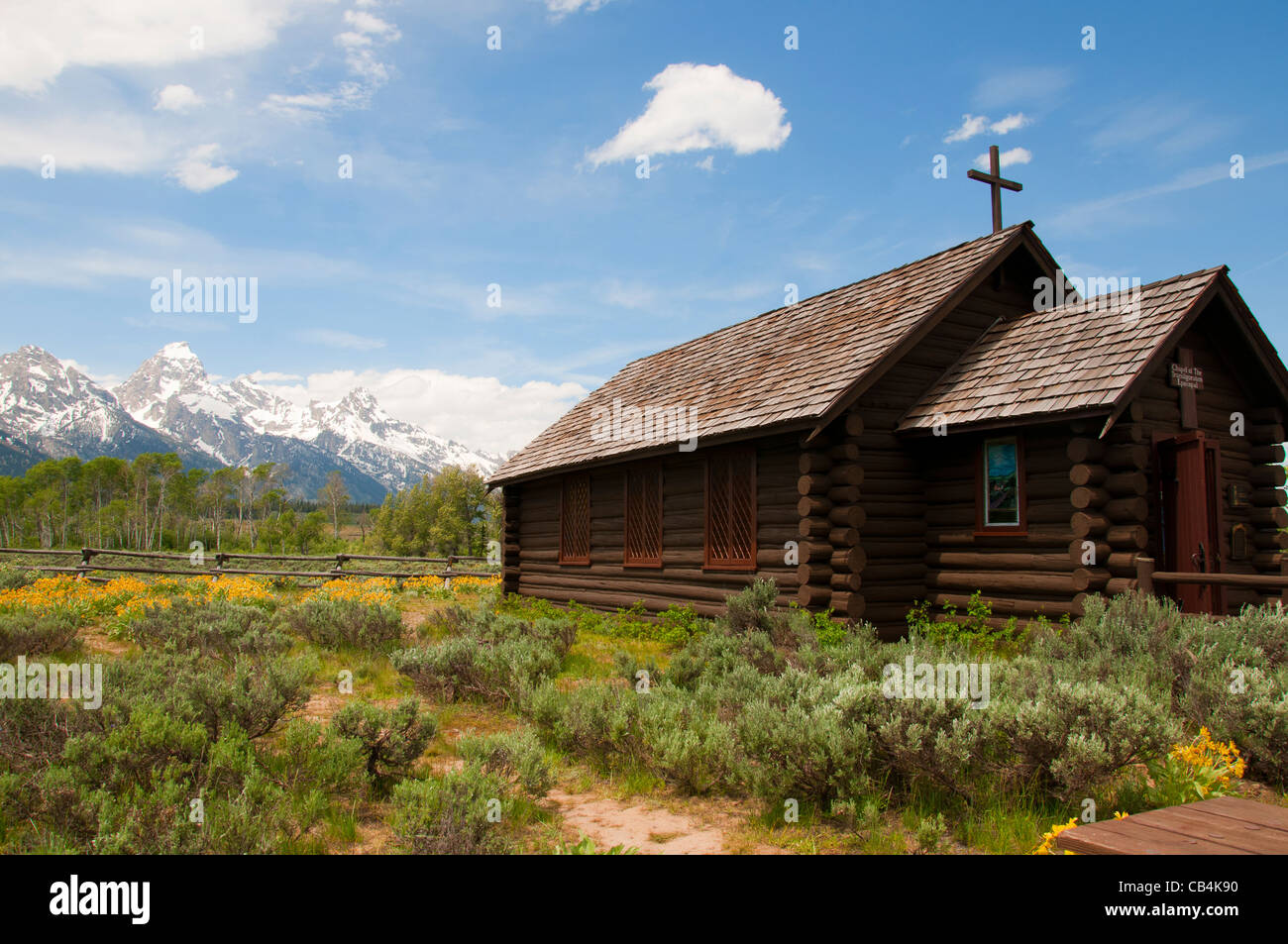 The Chapel of the Transfiguration is a small log chapel in Grand Teton ...