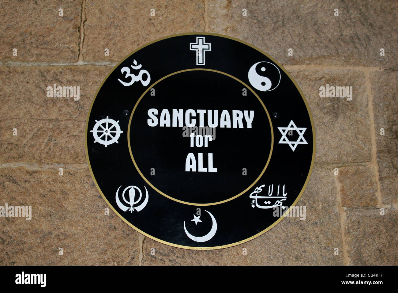 Sanctuary For All Sign, Leeds Yorkshire England Stock Photo - Alamy
