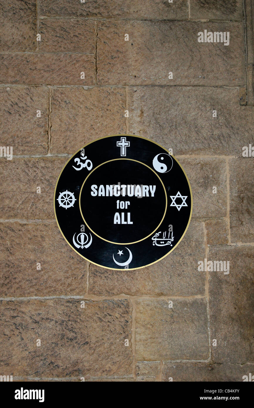 Sanctuary sign leeds yorkshire england hi-res stock photography and ...