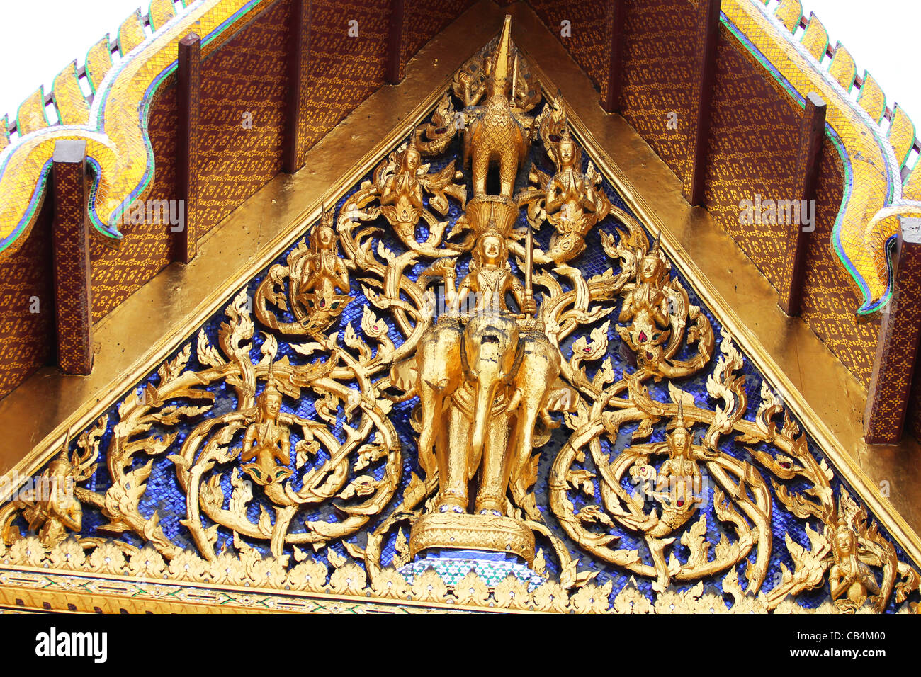 Buddhist temple close in the Grand Palace, Bangkok, Thailand Stock ...