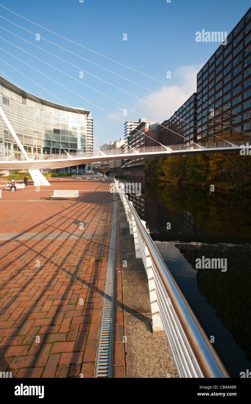 Trinity Bridge. Santiago Calatrava, 1995. A footbridge over the river ...