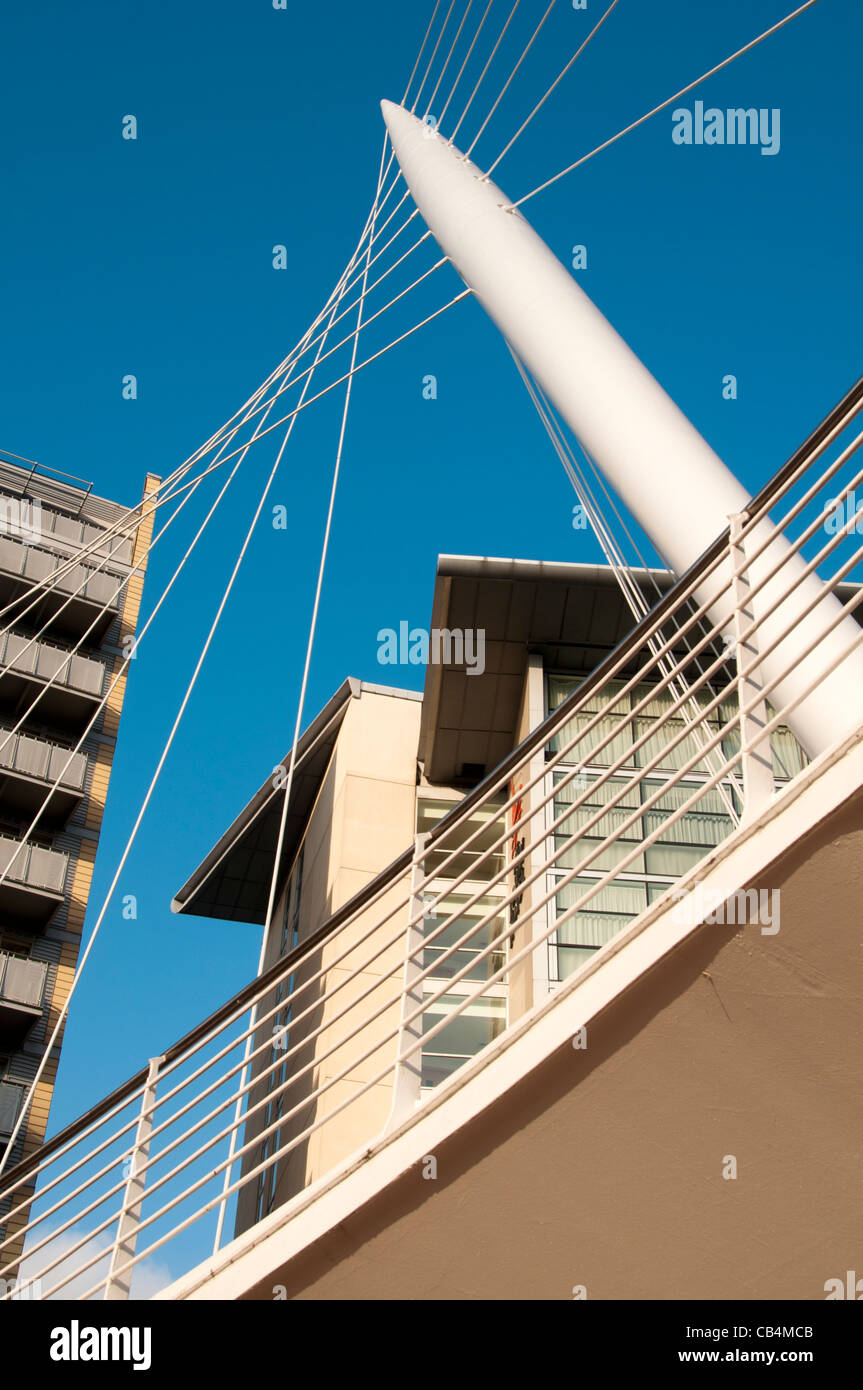 Trinity Bridge. Santiago Calatrava, 1995. A footbridge over the river ...
