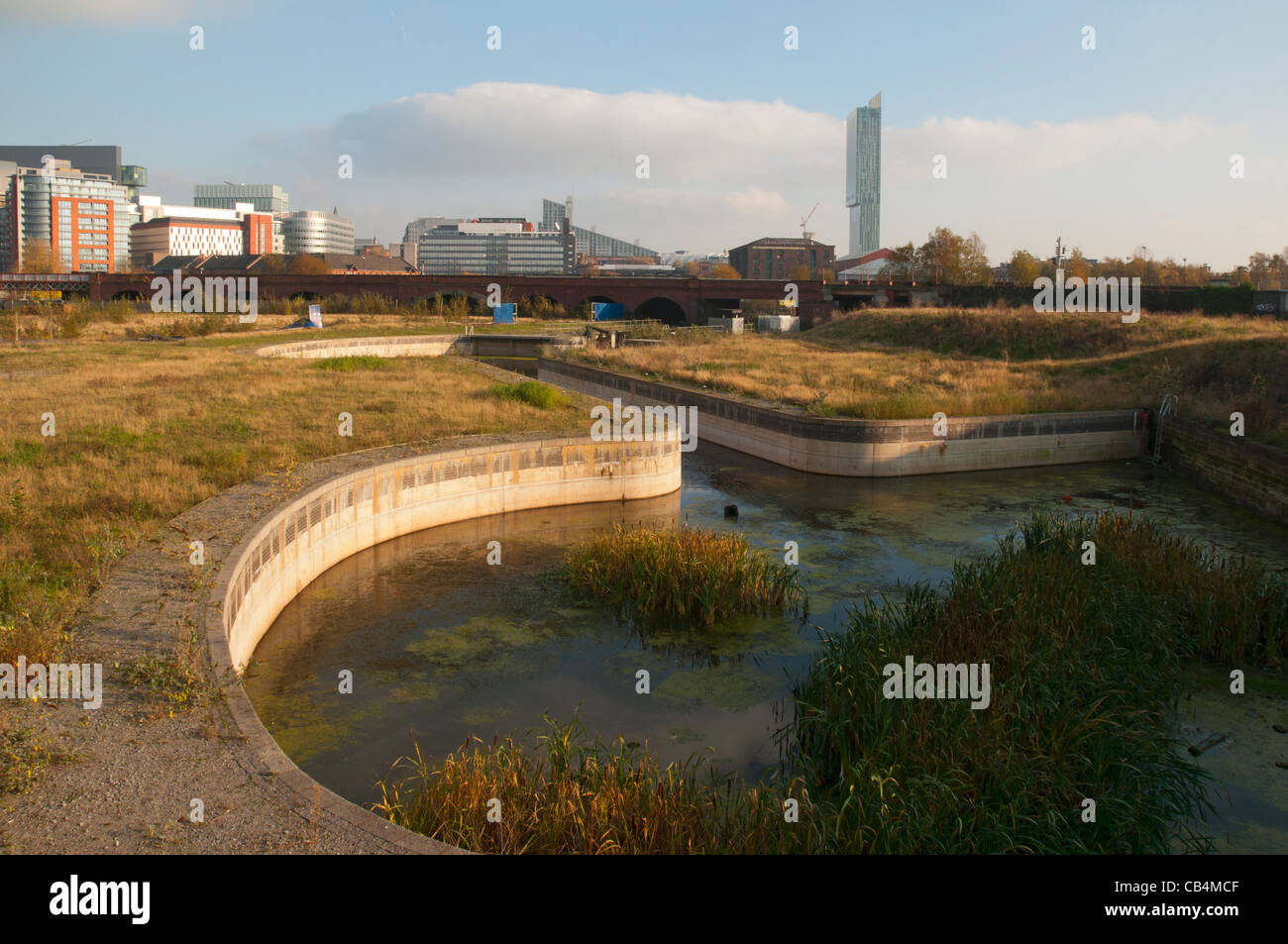 Middlewood Locks. A newly rebuilt section of the Manchester Bolton and ...