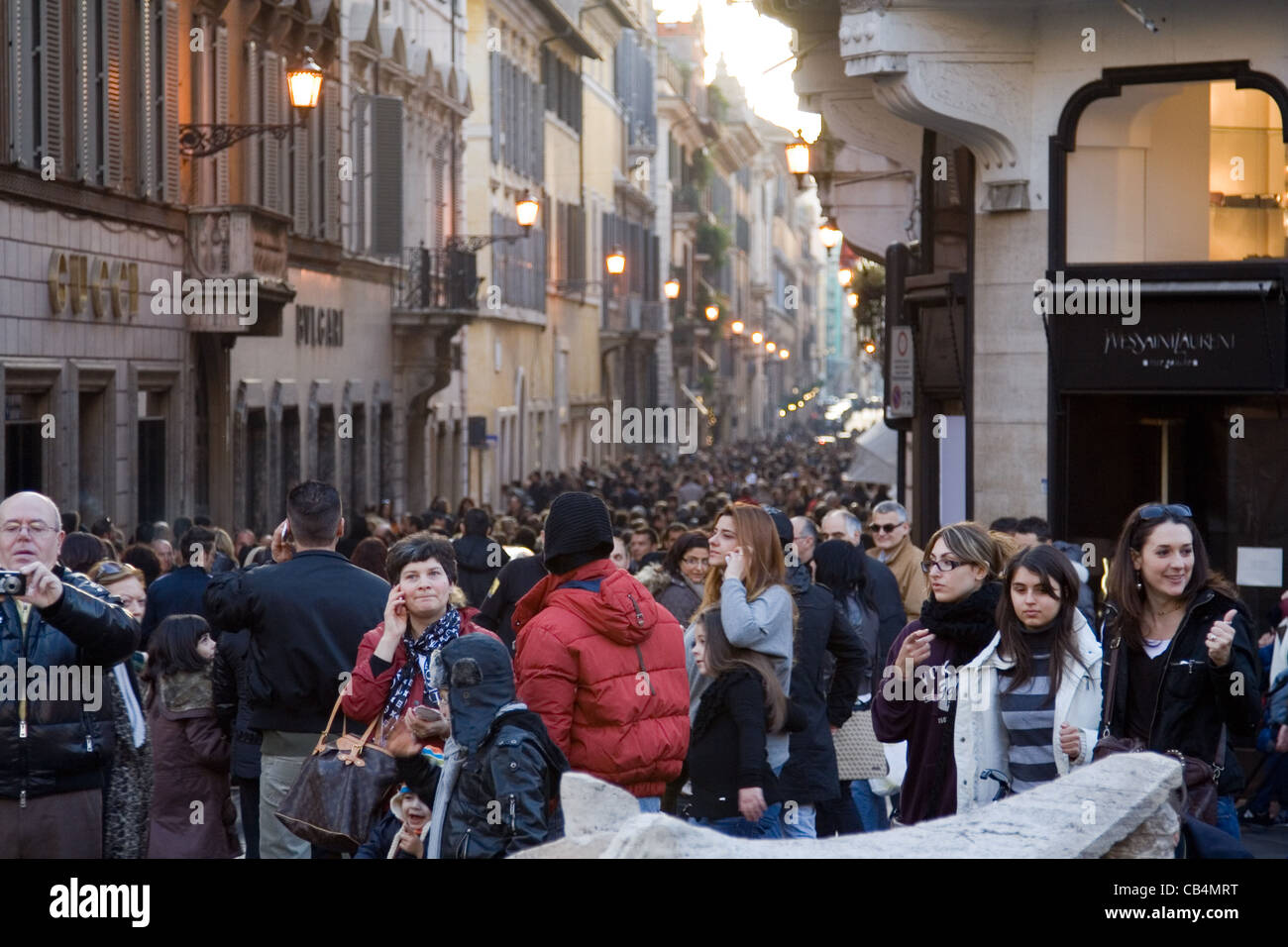 Rome streets via condotti hi-res stock photography and images - Alamy