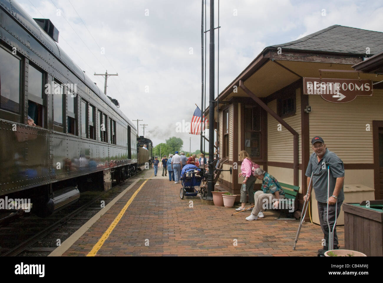 Nelson Crossing Depot, railway station, Monticello Railway Museum ...
