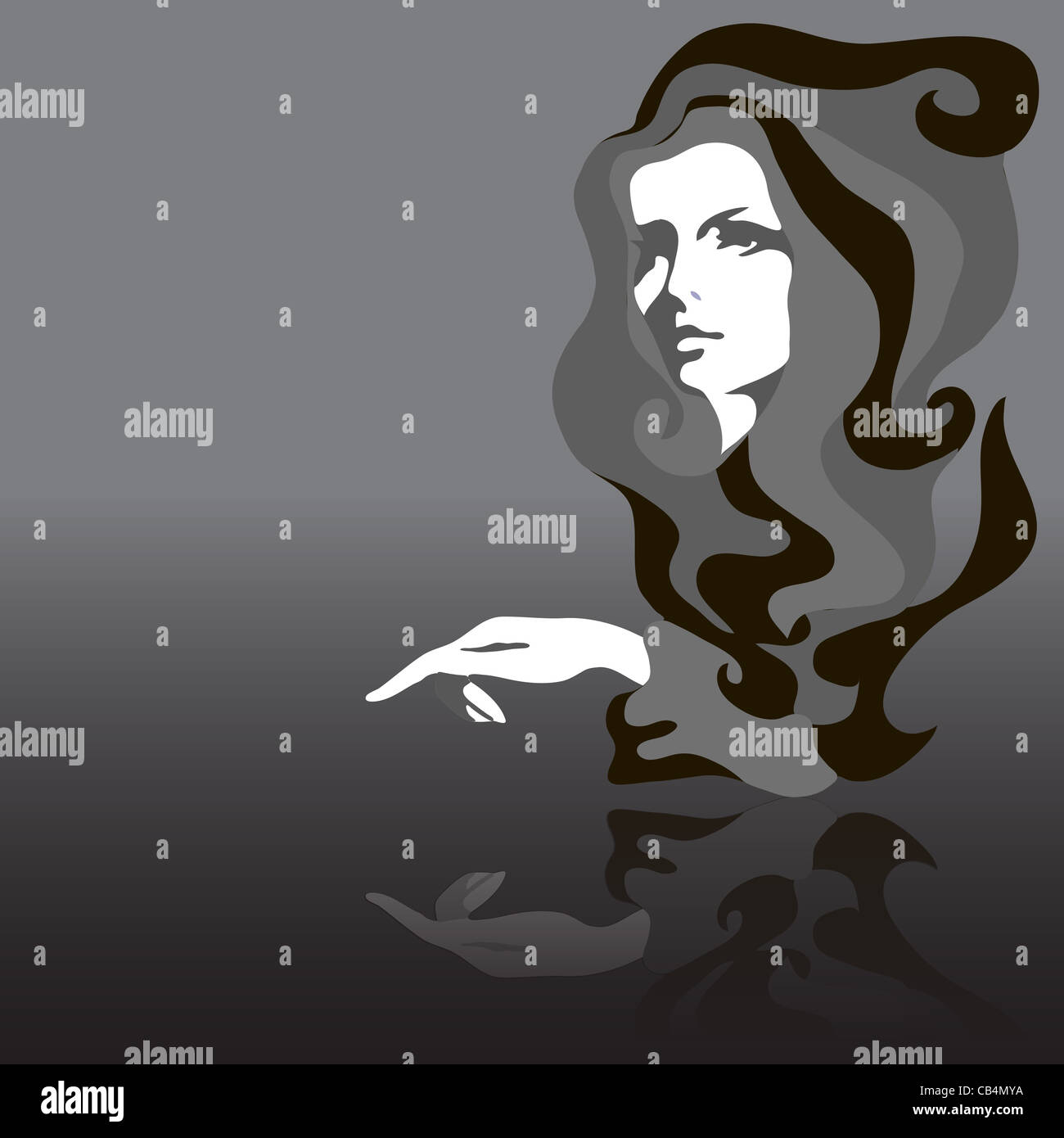 Fashion model. Vector illustration. Woman's face Stock Photo - Alamy