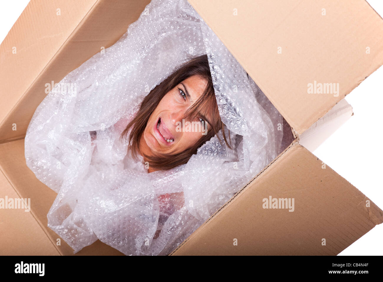 Woman trapped box hi-res stock photography and images - Alamy
