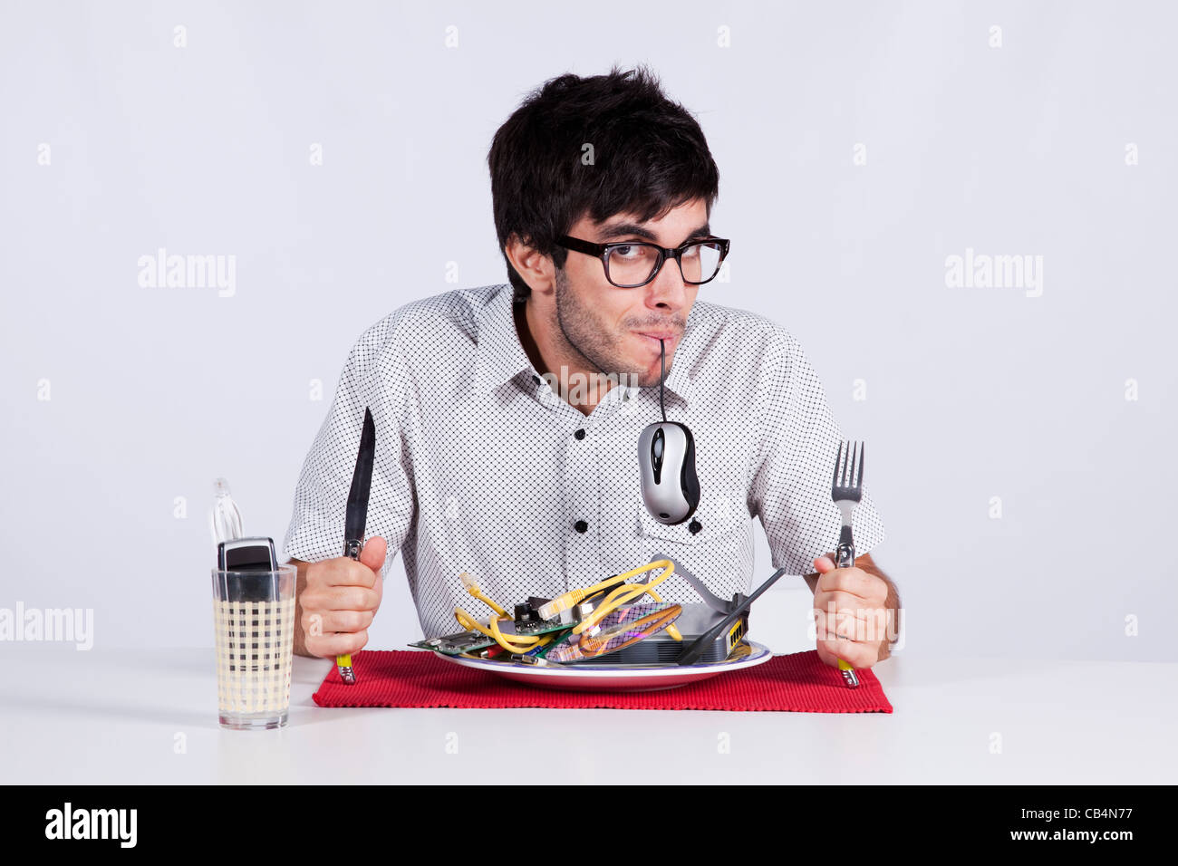 Insane man computer hi-res stock photography and images - Alamy