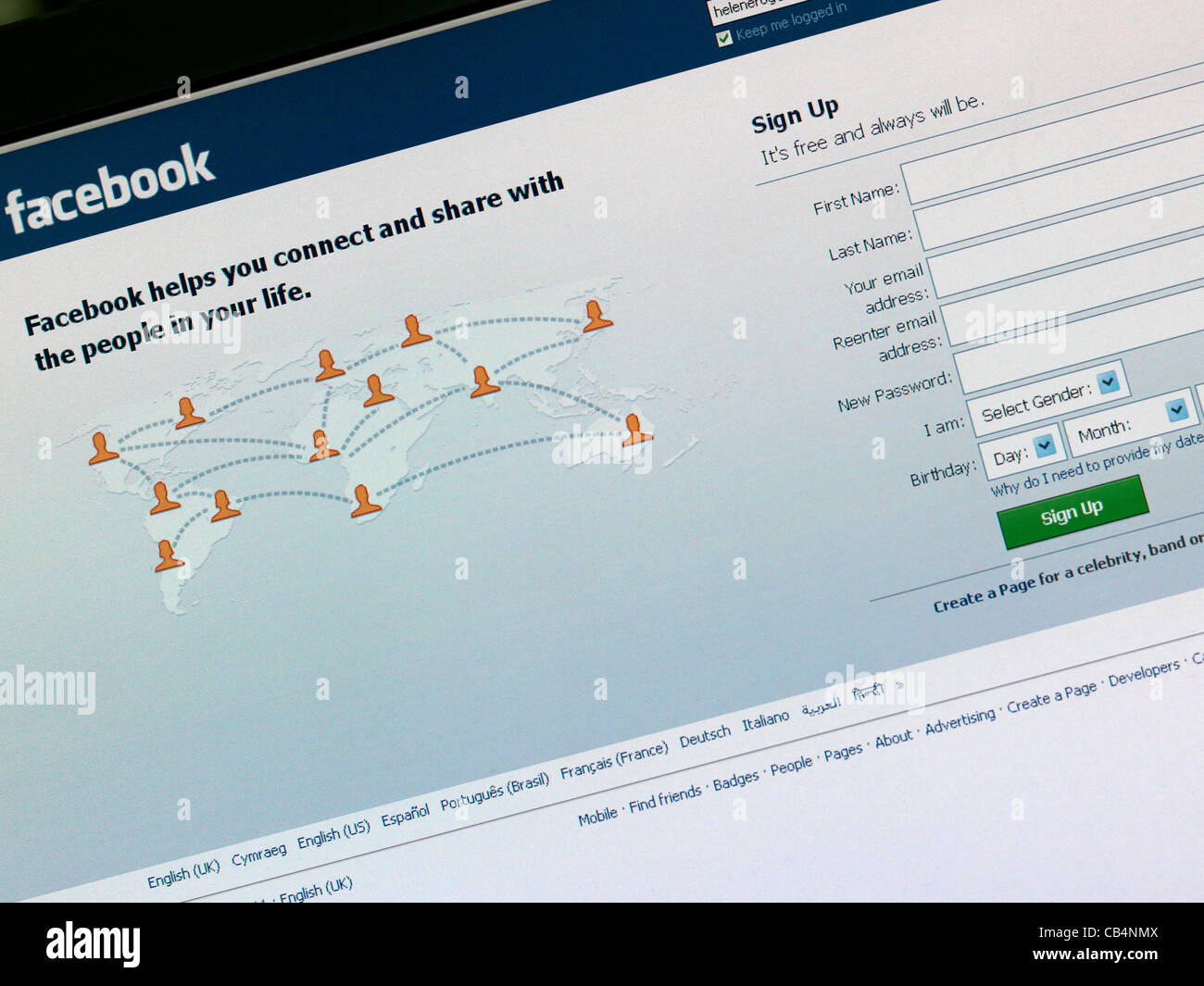 Sign up page hi-res stock photography and images - Alamy