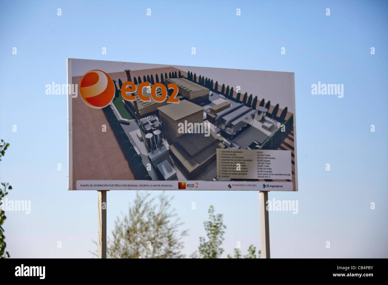 ECO2 sign for power station Eco2 where the new plant is to be ...