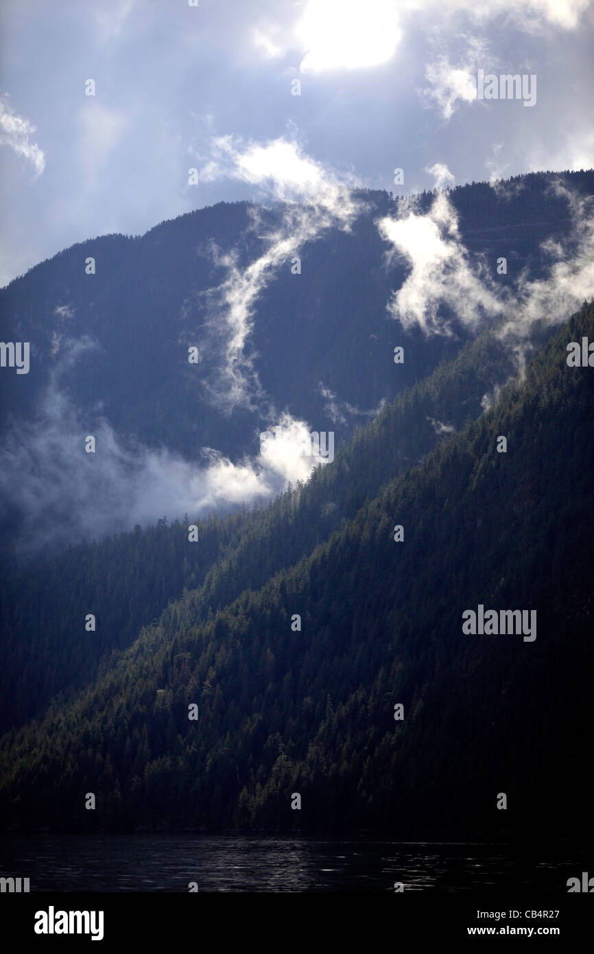 Fjords near Campbell River on Vancouver Island in British Columbia ...