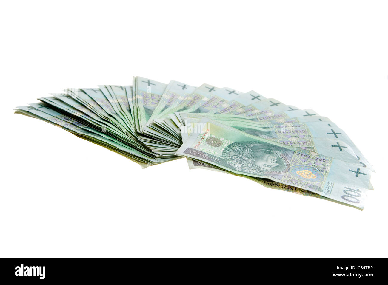 Money on white background Stock Photo - Alamy