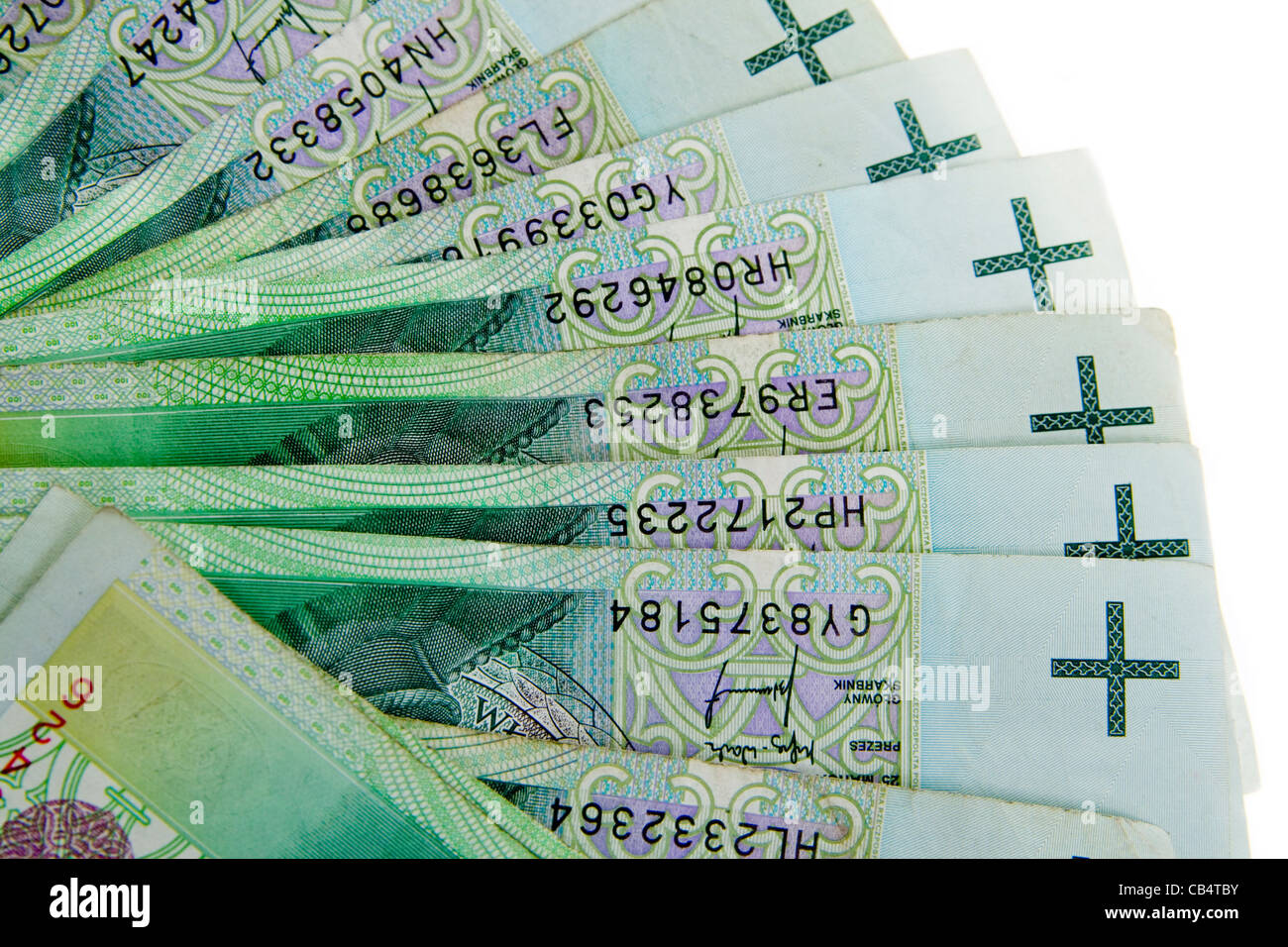 Money on white background Stock Photo - Alamy