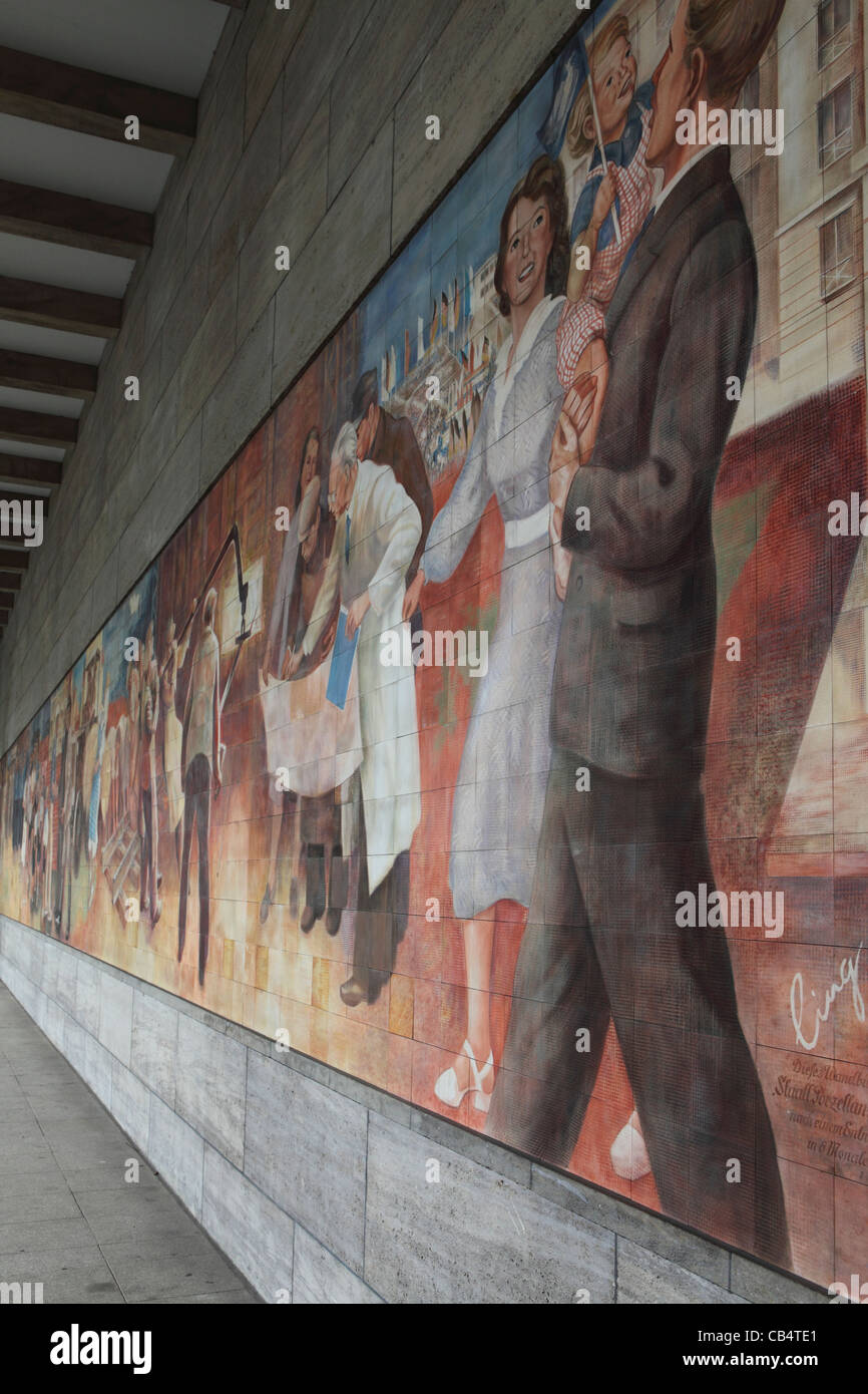 Socialist mural in Berlin, Germany Stock Photo - Alamy