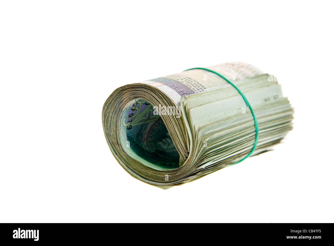 Money on white background Stock Photo - Alamy