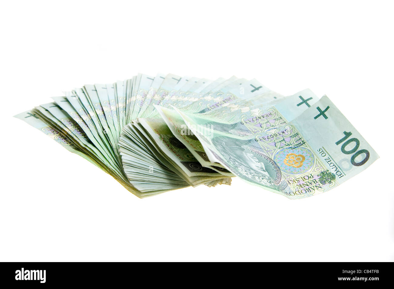 Money on white background Stock Photo - Alamy