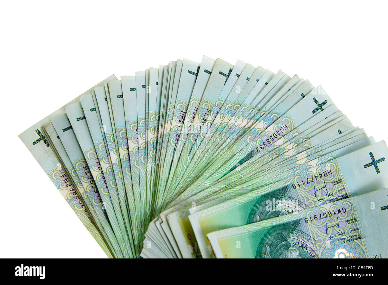 Money on white background Stock Photo - Alamy